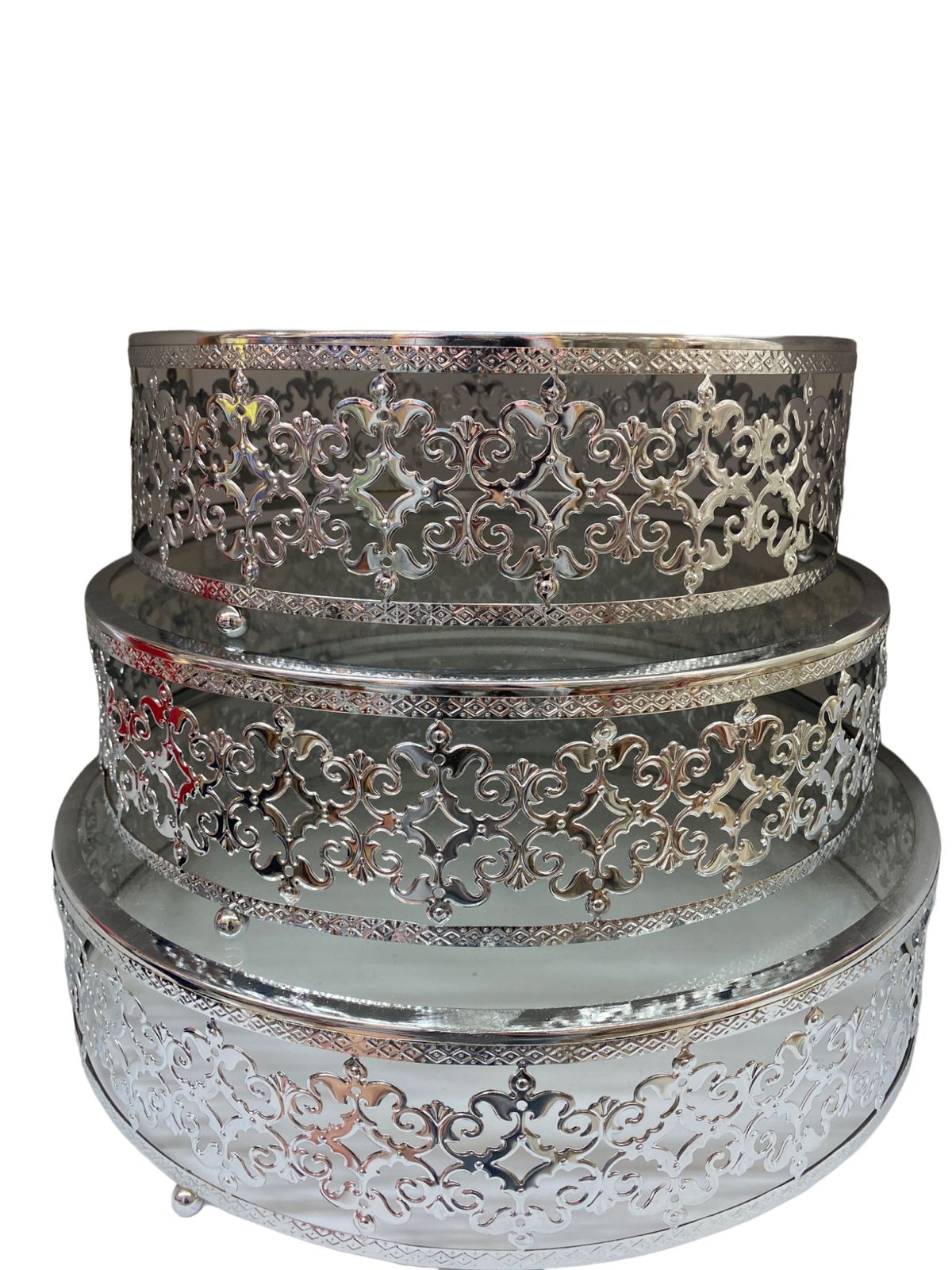 3 Tier Stand – Silver – Kays Bridal World