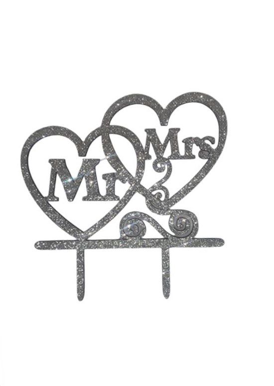 Cake Topper – Silver – Kays Bridal World